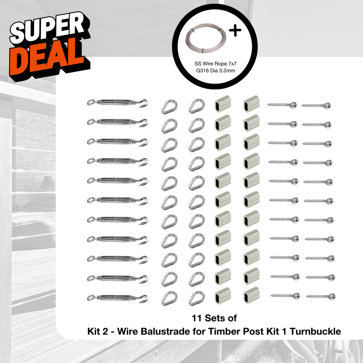 Kit 2 - Bundle Offer 5 – Decking Balustrade